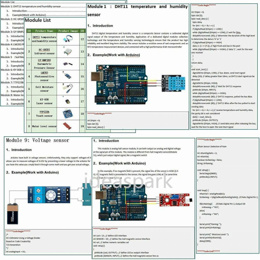 Arduino Kit Med 22 Sensormoduler Sensor Modules Kit For Arduino Nodemcu Raspberry Pi Elkimno